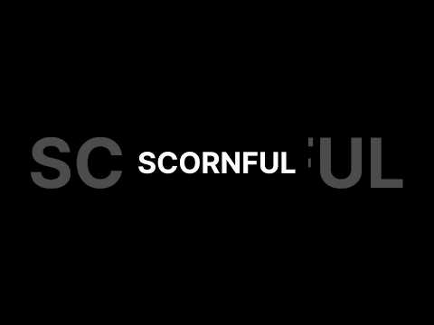 Meaning of scornful #scornful #englishwords #englishlanguage #englishlearning #vocabulary