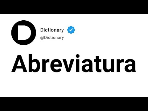 Abreviatura Meaning In English