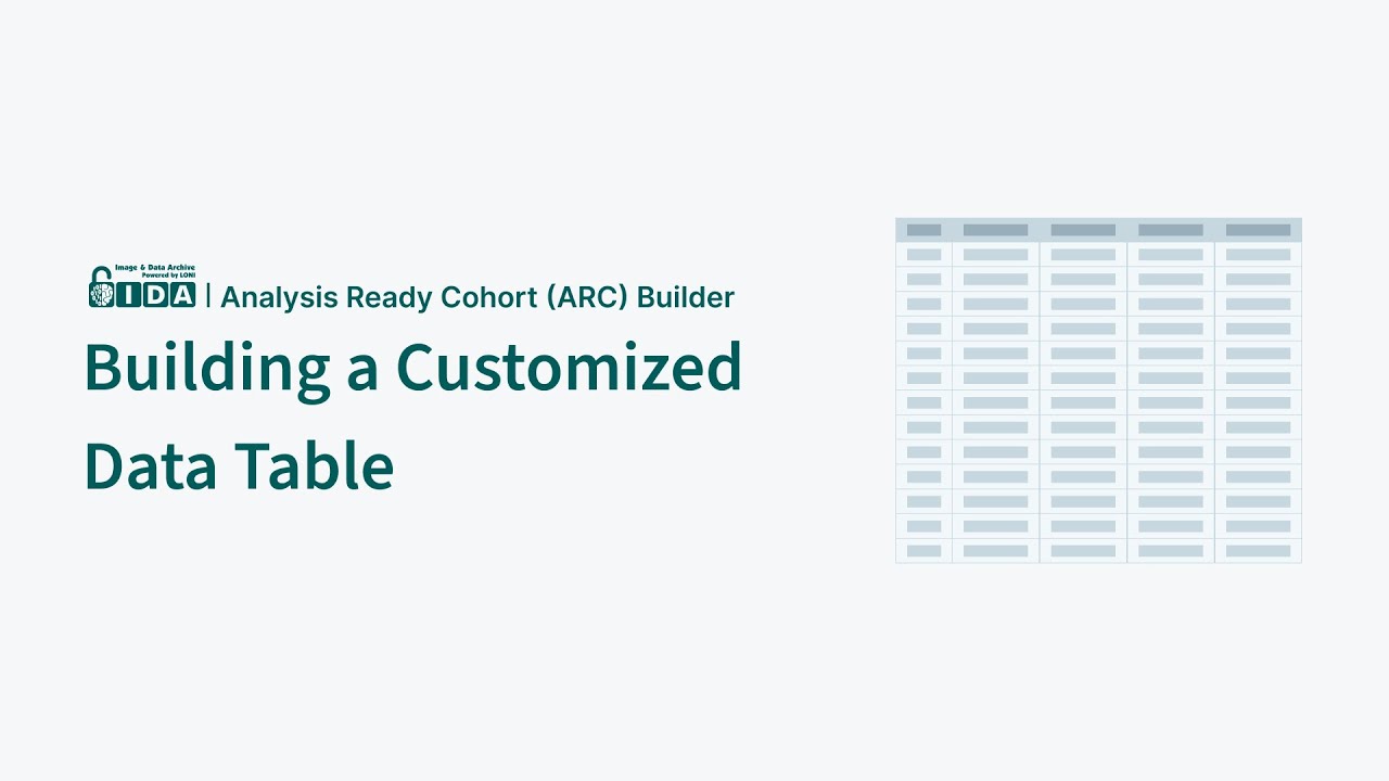 Building a Customized Data Table