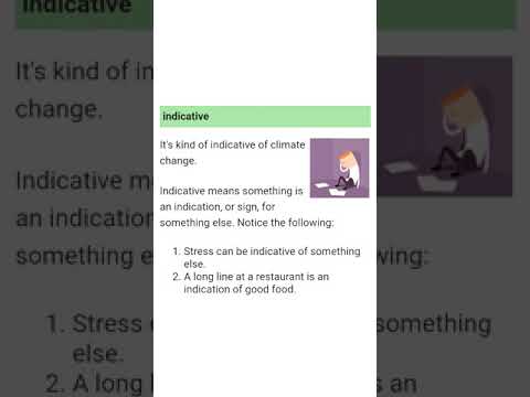 indicative - English Vocabulary building learn from natural English conversation