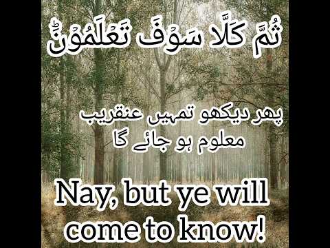 Recitation of Surah At- Takasur | surah Takasur |