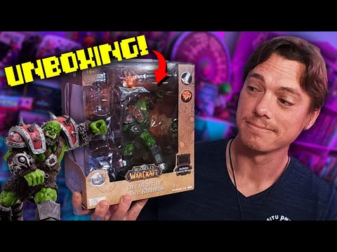 Unboxing World of Warcraft Orc Warrior & Shaman from McFarlane Toys!