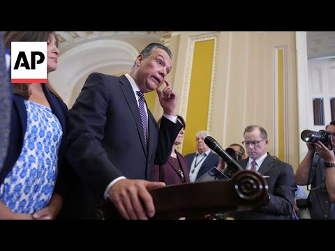 Sen. Alex Padilla gets emotional as he recounts being forced to the ground