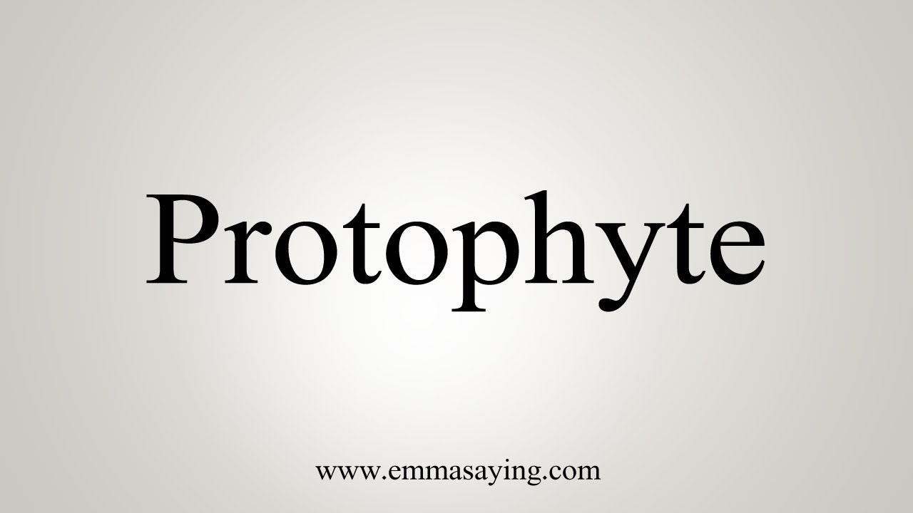How To Say Protophyte