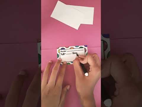 how to make diy name tag for school|name tag diy|book label