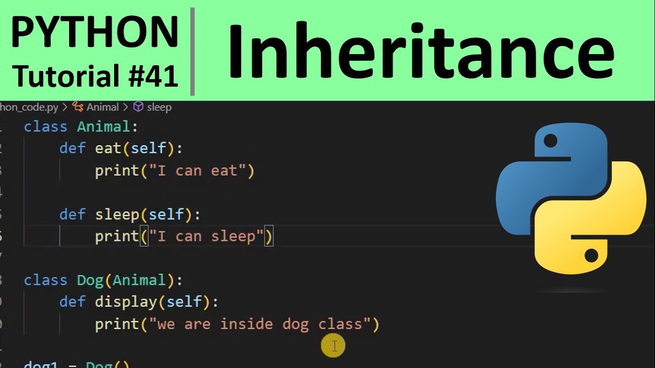 Python Tutorial #41 - Inheritance in Python Programming for Beginners