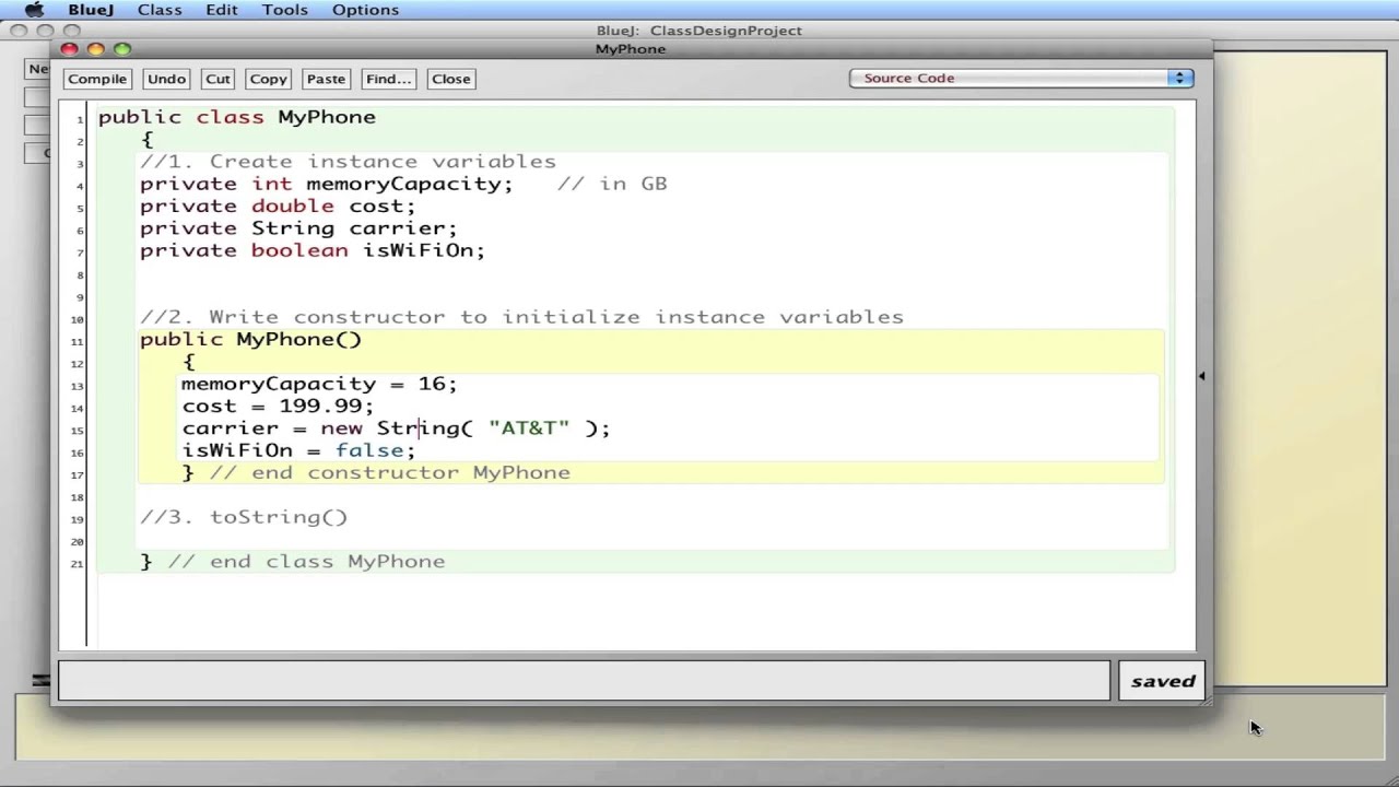 APCS Creating Classes