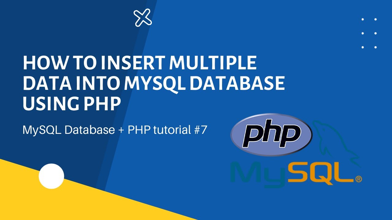 How to insert multiple data into MySQL database using prepared method in PHP || PHP tutorial #7