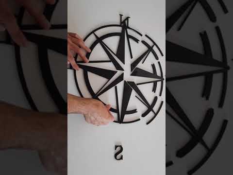 🧭 Decorative compass rose・Free STL File for ・Cults