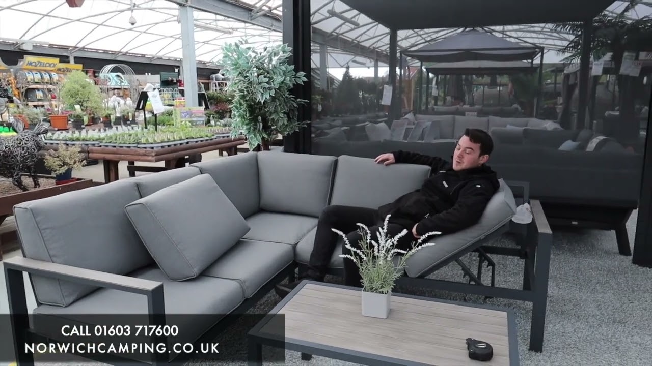 LeisureGrow Turin Modular Lounge Set With Rectangular Table