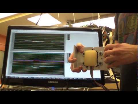Prototype Cheetah Footpad demonstrating Normal and Shear Force Sensing