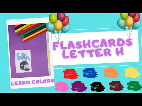 Letter H flashcard coloring activity for toddlers - free printable sheets included -Storytime Haven