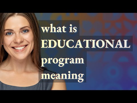 Educational program | meaning of Educational program