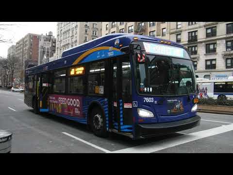 1080p⁶⁰ New Flyer Xcelsior XD40 7603 M60 +SBS+ @West 116th Street/Broadway