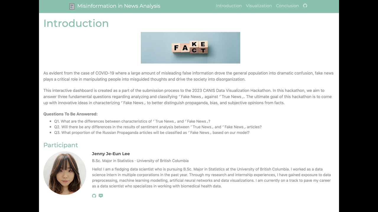 CANIS Data Visualization Hackathon - Misinformation Analysis