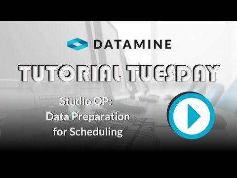 Studio OP: Data Preparation for Scheduling
