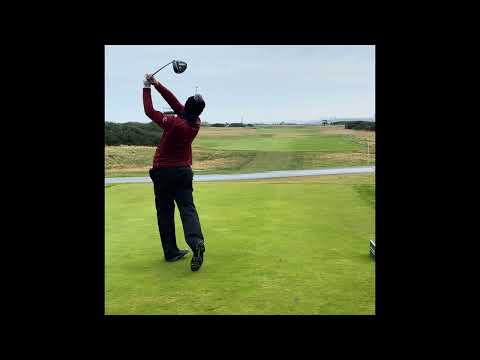 Matthieu Pavon Golf Swing Driver Down the Line Slow Motion 2024 St Andrews Dunhill Day 4 Hole 13