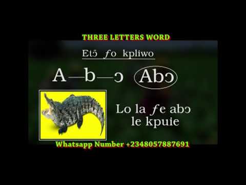 Three letter words in ewe Language