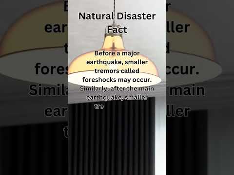 Natural Disaster Fact: Foreshocks and Aftershocks