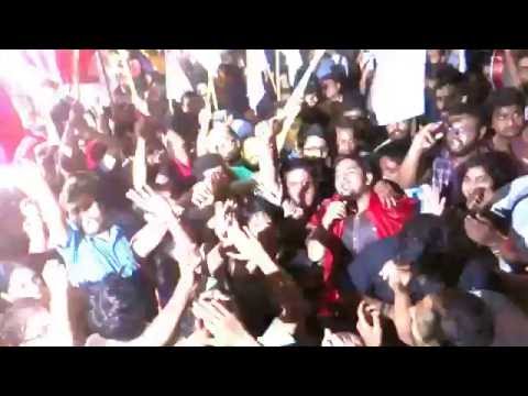 JNUSU Elections 2016-17 : Scene immediately after the declaration of final results