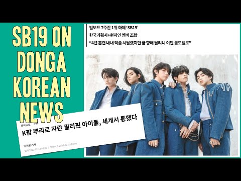 SB19 Featured on Donga Korean News
