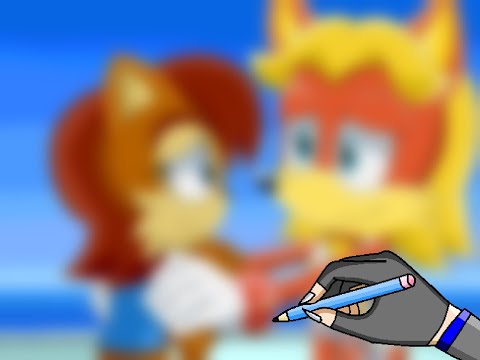 recoloring: sonic & amy to antoine d'coolette and sally acorn (ameth18's request)