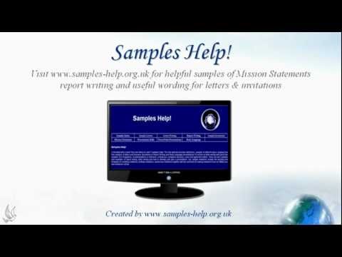 How to write a Mission Statement