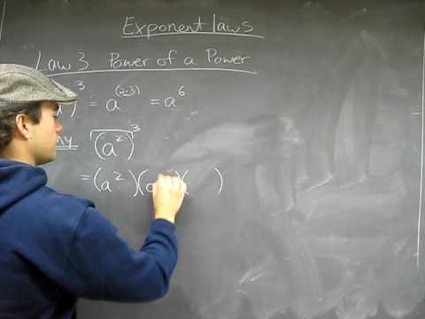 Exponent Law 3: Power of a Power Math multiplication Math Help