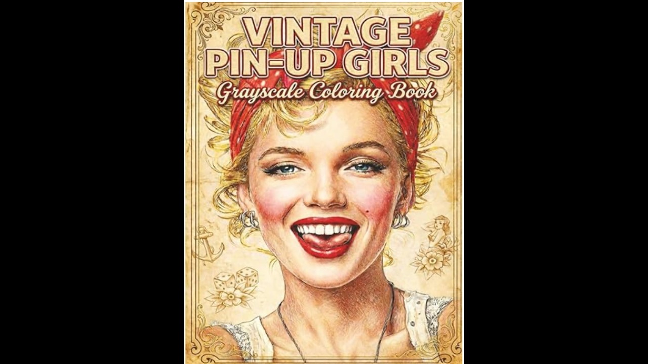 Vintage Pin-Up Girls By JLB Publishing Adult Coloring Book Flip-Thru