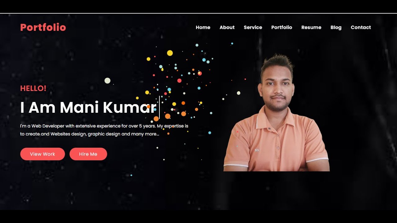 How to make portfolio for web developer | My Portfolio | Mani Kumar #codewithmani