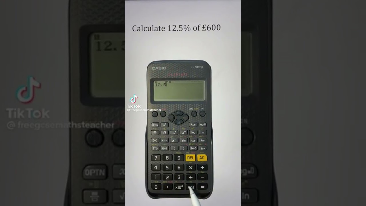 Finding Percentage on a calculator