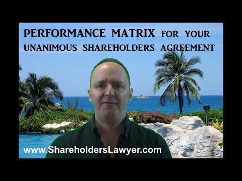The Value of a Performance Matrix in Your Unanimous Shareholders Agreement