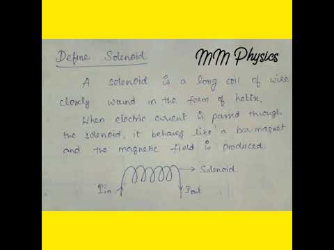 Define Solenoid - Class 10/12 Physics