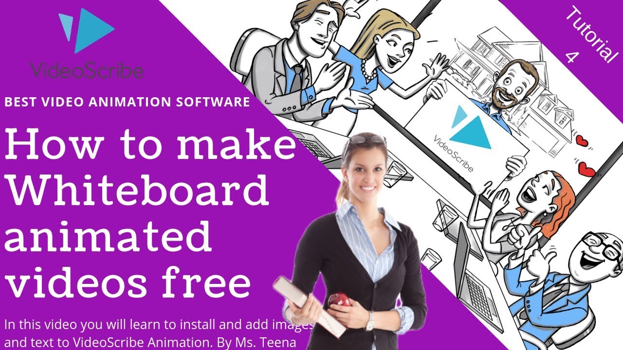 How to make Whiteboard animated videos free using Videoscribe Software Tutorial 4