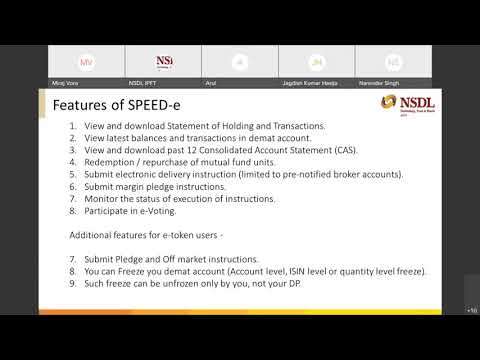 NSDL’s e Services for Investors 4th April 2022