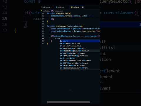 Quiz App create in [HTML, CSS & JS] programming  #share #coding #htmlcssjavascript #quizapp #asmr
