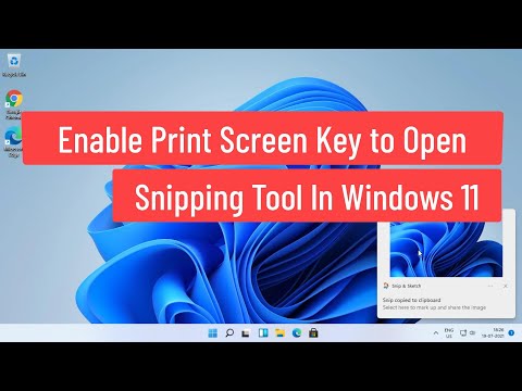 How to Enable Print Screen Key to Open Snipping Tool In Windows 11