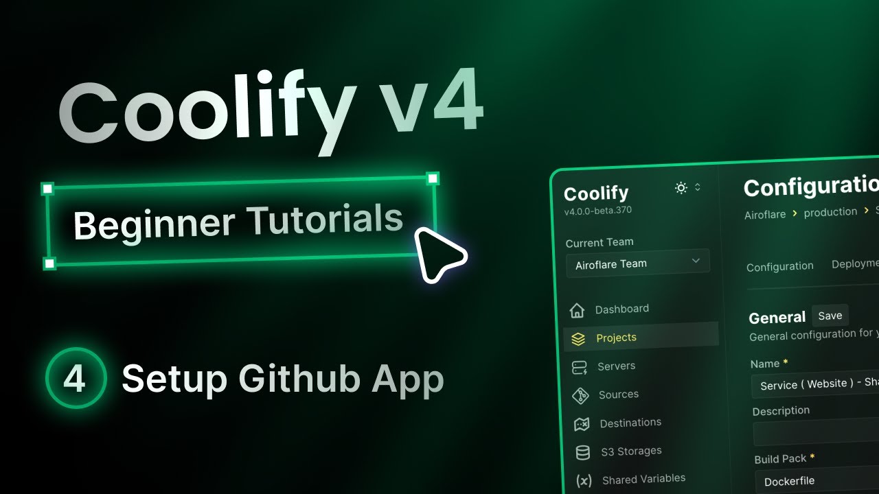 Setup GitHub App on Coolify • 2025