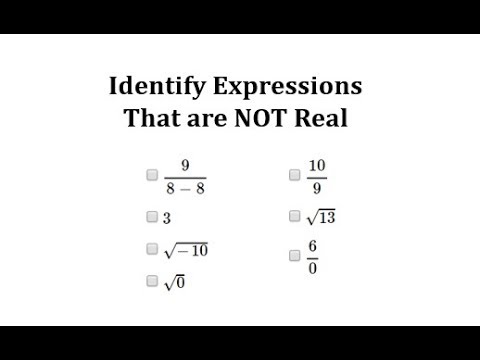 Determine Expressions that are NOT Real | Math Help from Arithmetic ...