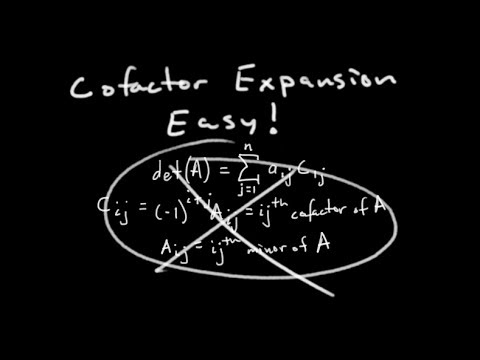Cofactor Expansion: (Determinants 1/2) [Passing Linear Algebra]