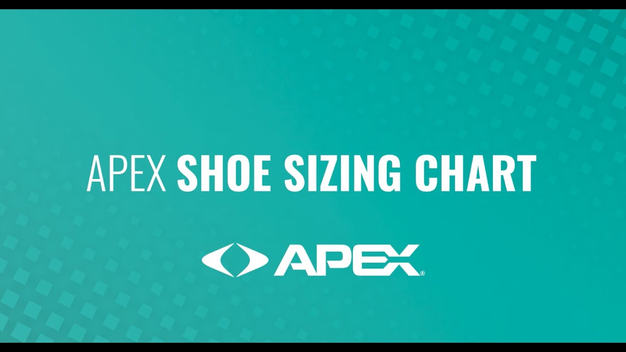 Apex Shoe Sizing Chart