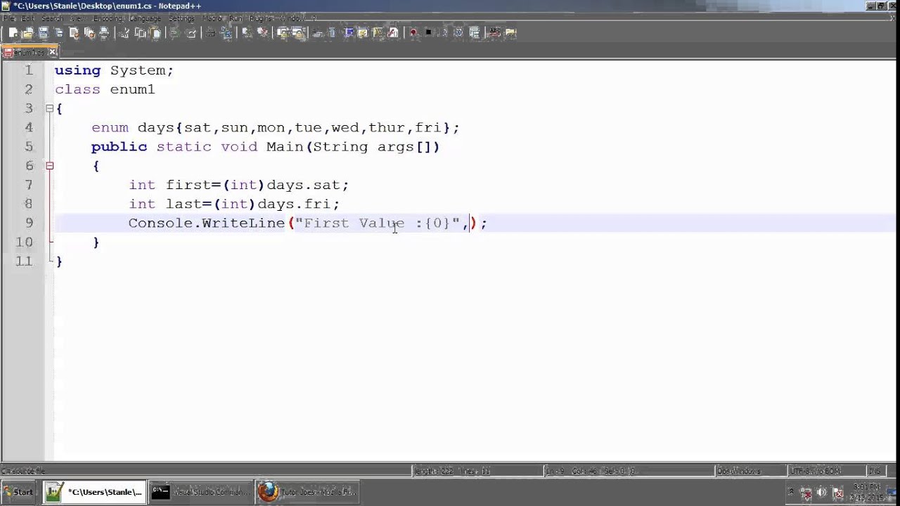 Enumeration In C#.Net Tamil