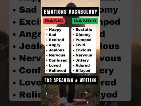 Band 9 Emotions 😍😍 Vocabulary #ielts #spokenenglish