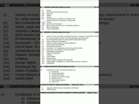 jkssb naib tehsildar syllabus || #jkssb naib tehsildar recruitment 2025#preparation