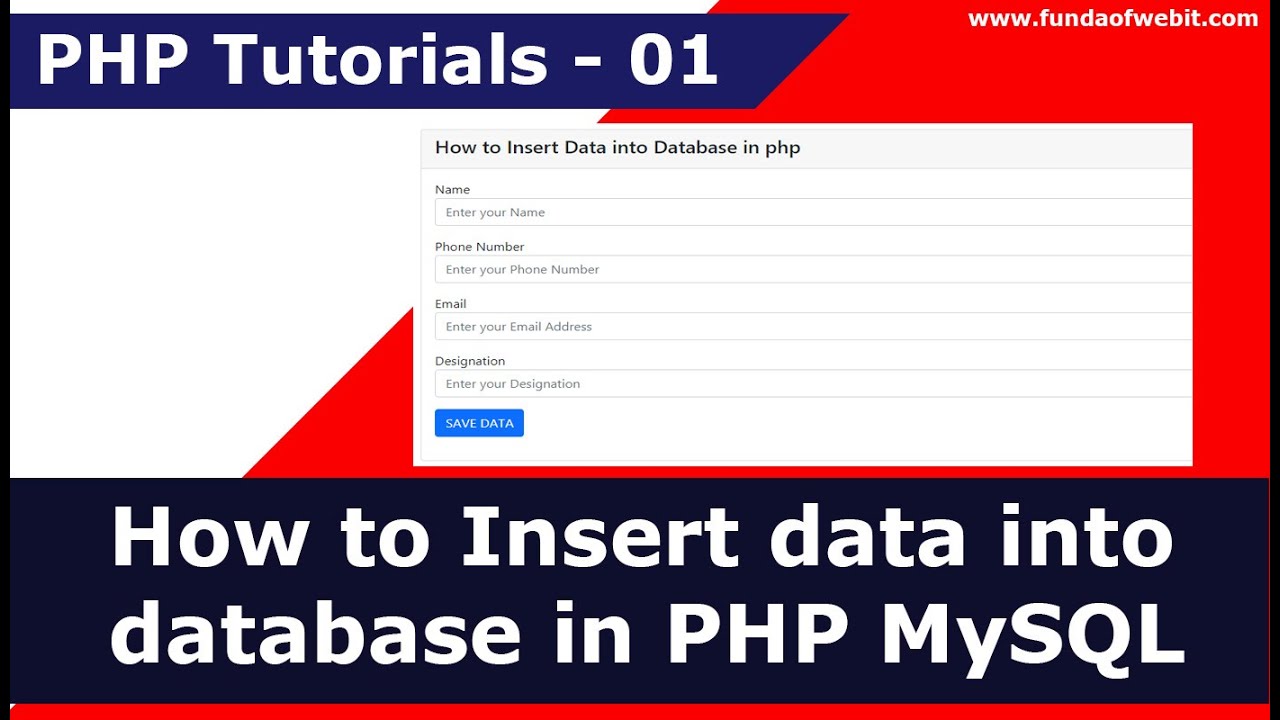 How to insert data into database in PHP MySQL | PHP Tutorials 1