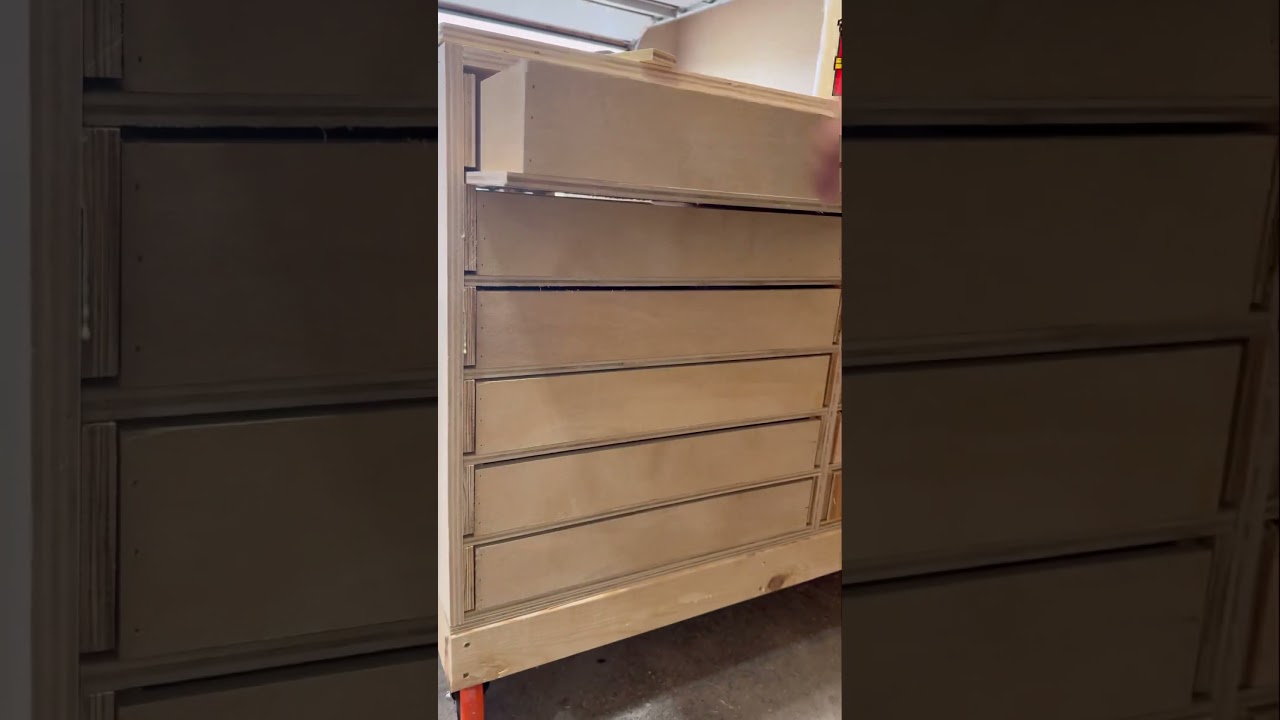 Drawers without pricey drawer slides! #workbench #diy #shorts #diywoodworking