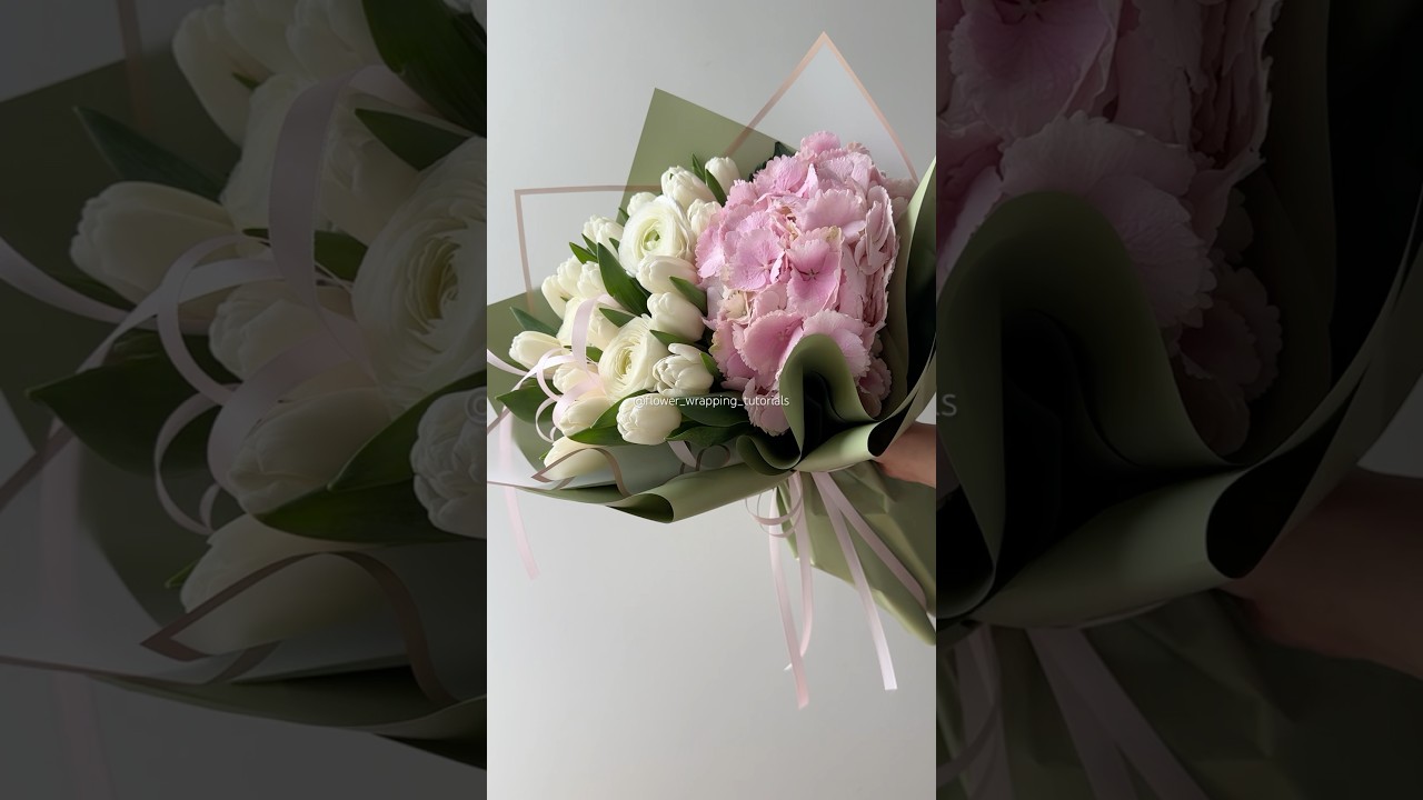 How to wrap a bouquet of flowers in paper BOUQUET WRAPPING TECHNIQUES,STEP BY STEP WRAPPING TUTORIAL