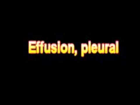 What Is The Definition Of Effusion, pleural - Medical Dictionary Free Online