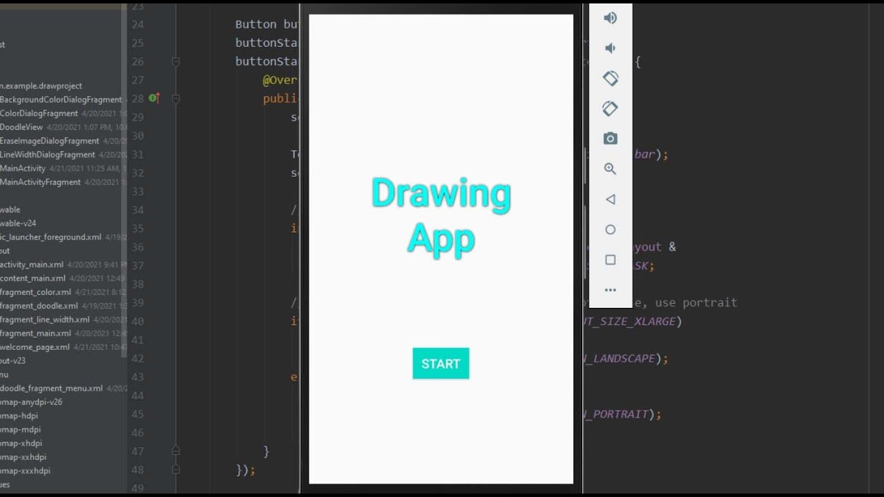Draw app Project. Android Studio. Java