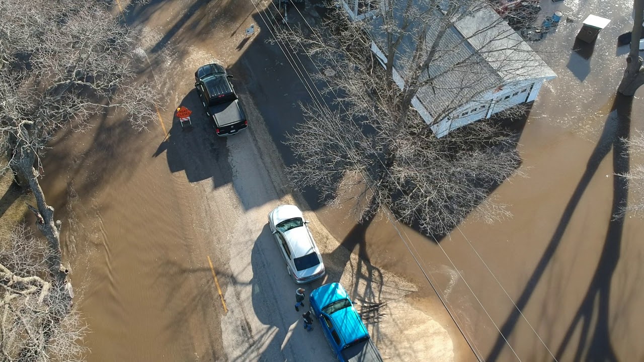 McConnell, IL  Flooding taken at 9:00 am on  3/16/19.